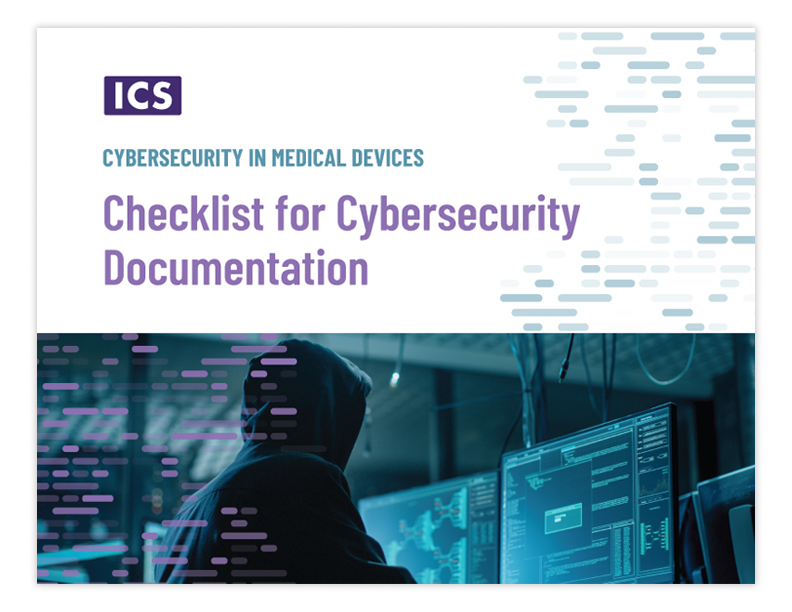 Cybersecurity in Medical Devices: Checklist for Documentation